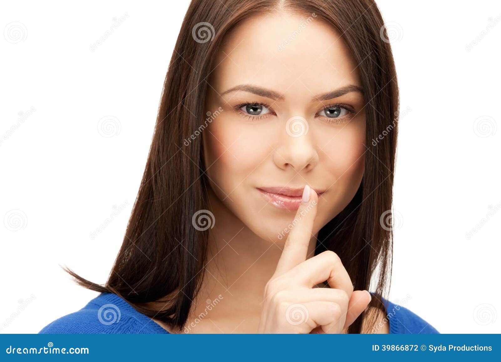 Finger on lips stock photo. Image of face, bright, gorgeous - 39866872
