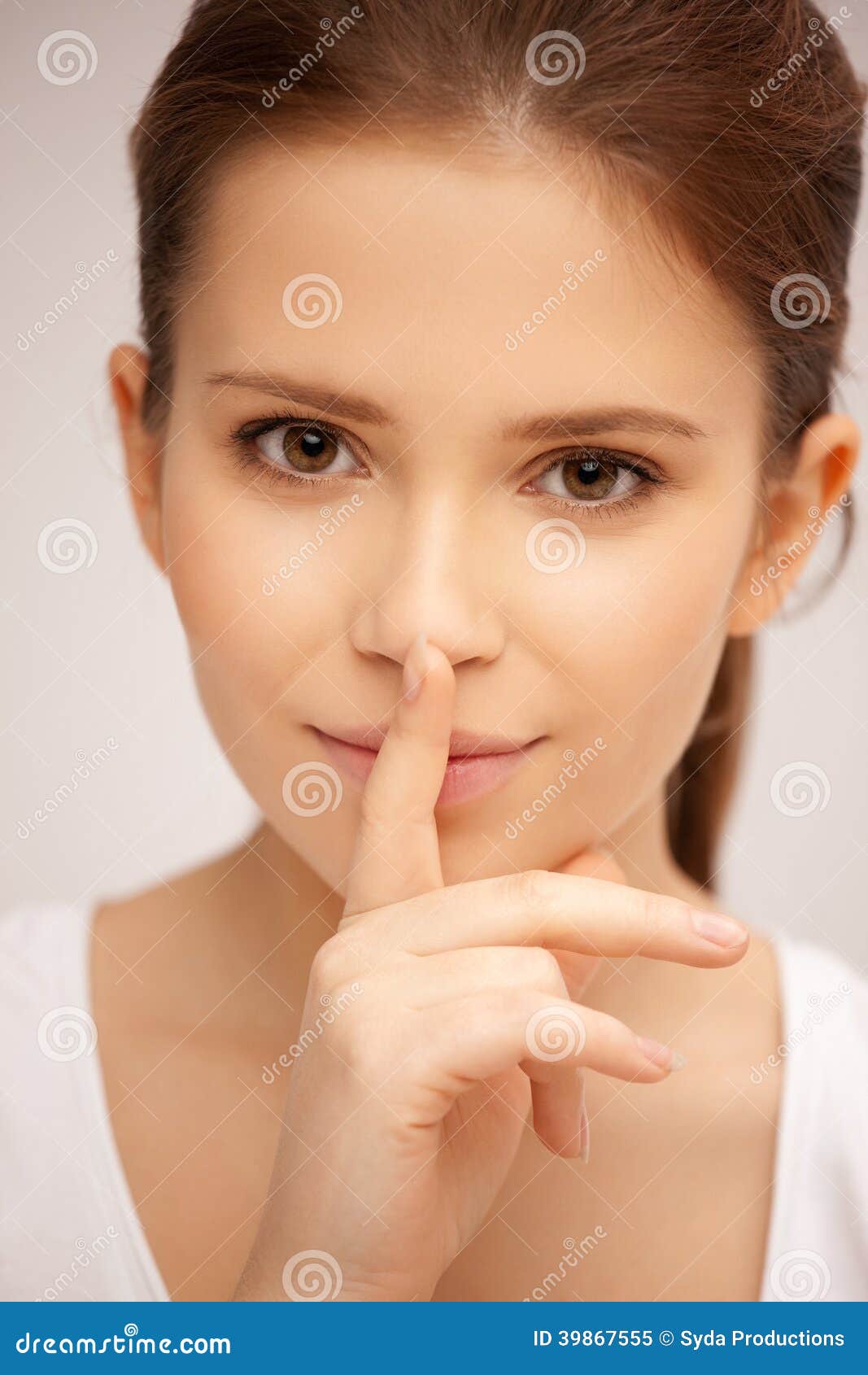 Finger on lips stock image. Image of businesspeople, beautiful - 39867555