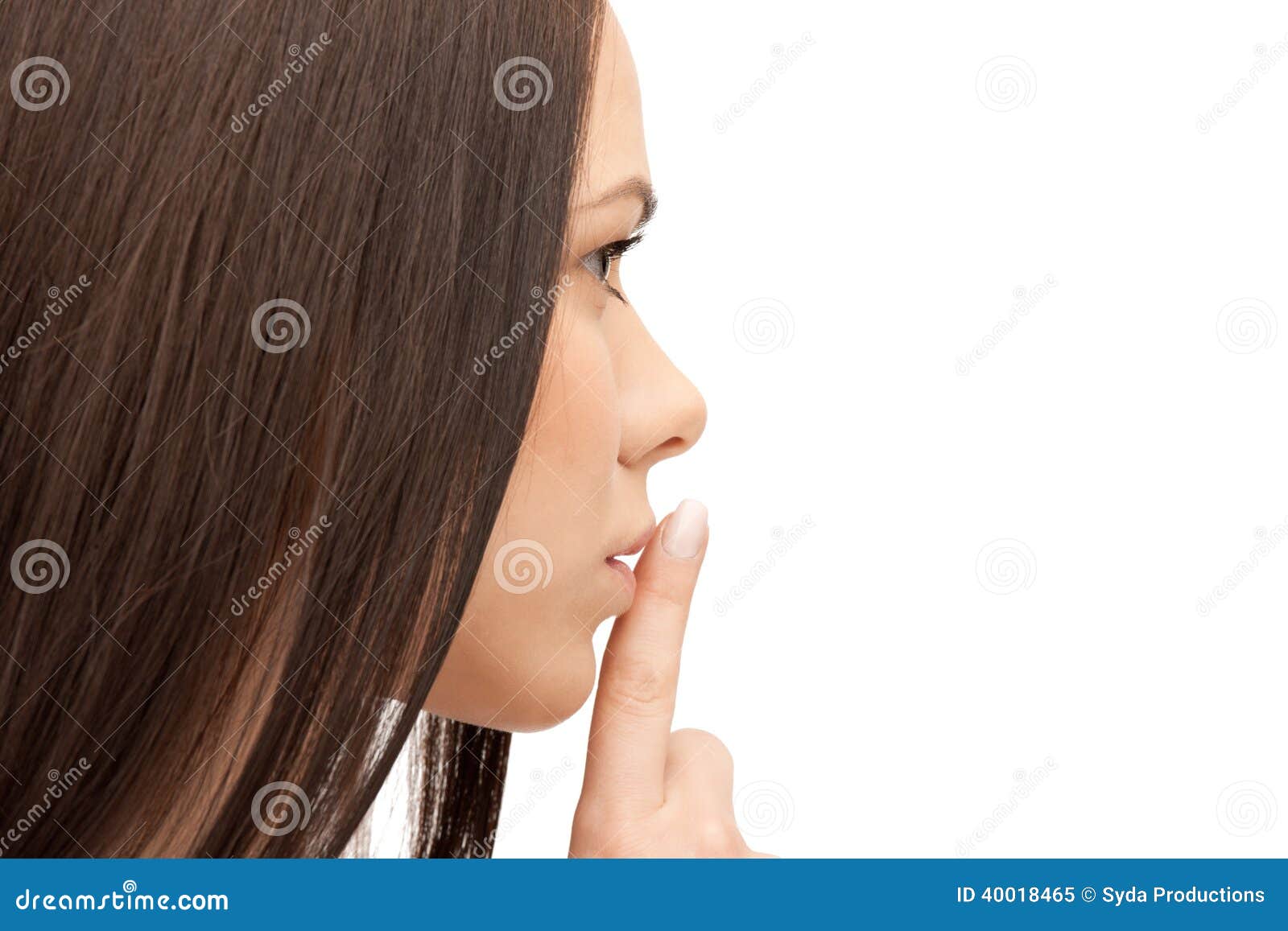 Finger on lips stock image. Image of calm, enigmatic - 40018465