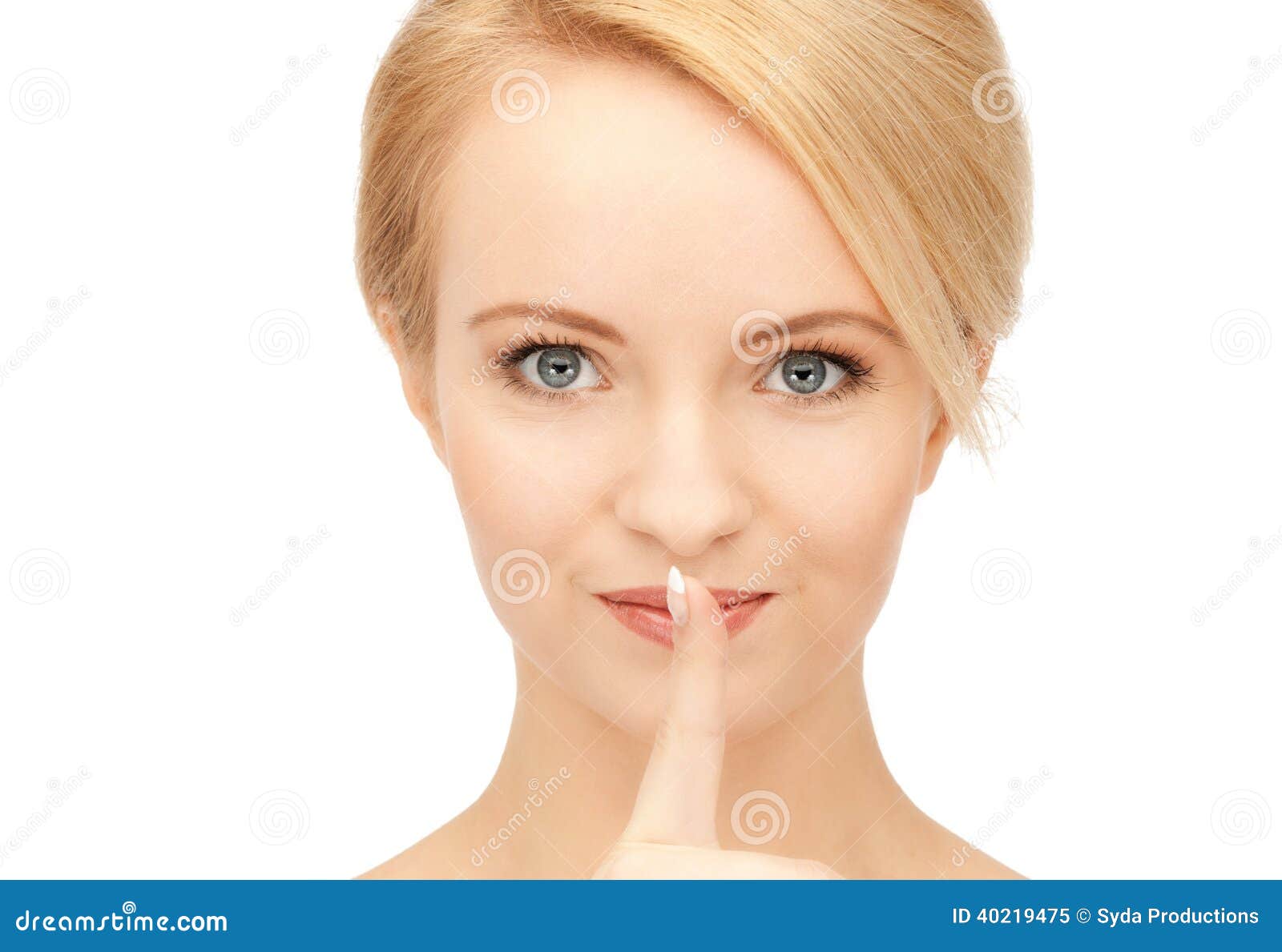 Finger on lips stock image. Image of lovely, gesture - 40219475