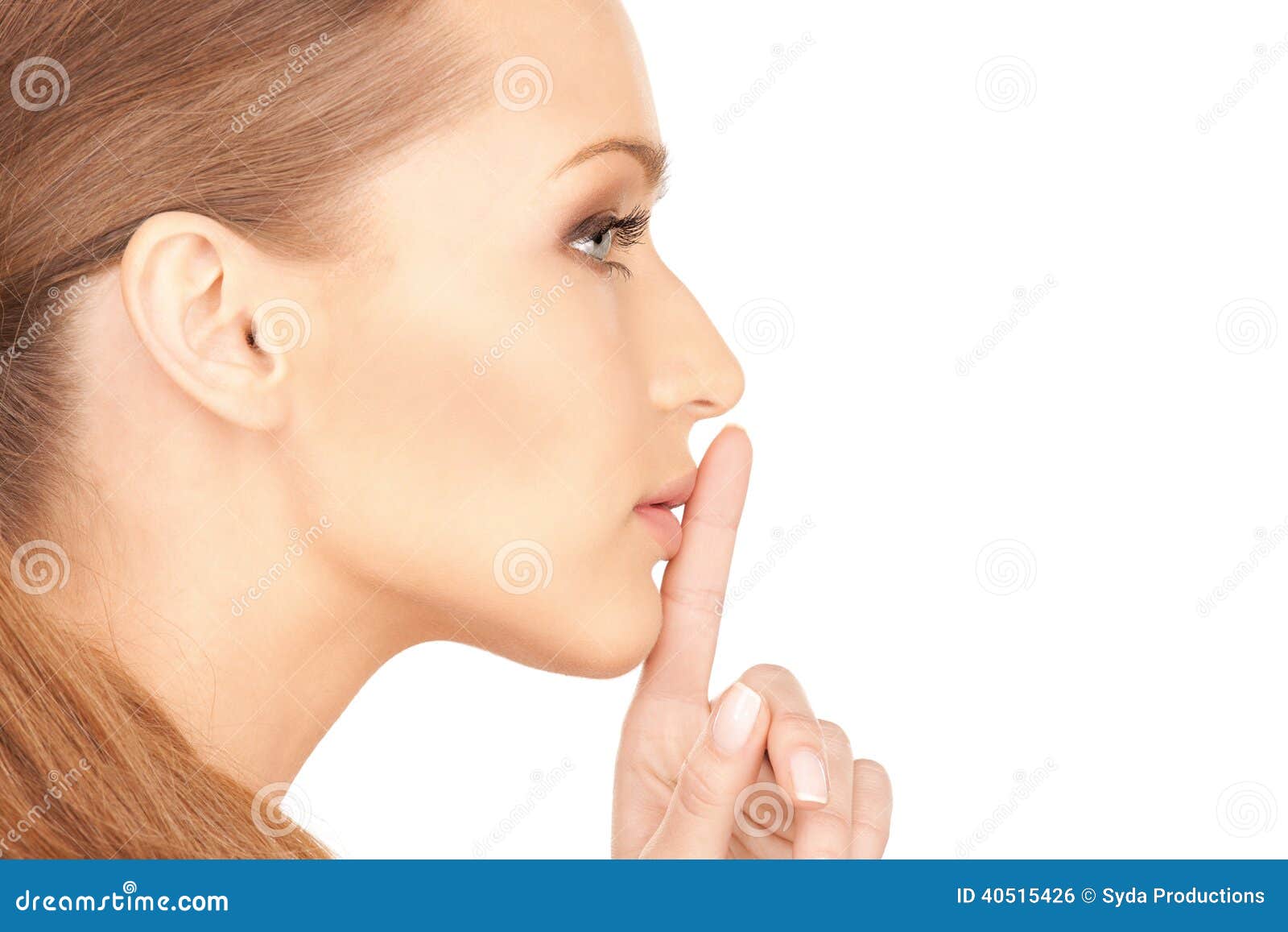 Finger on lips stock photo. Image of beauty, hand, beautiful - 40515426