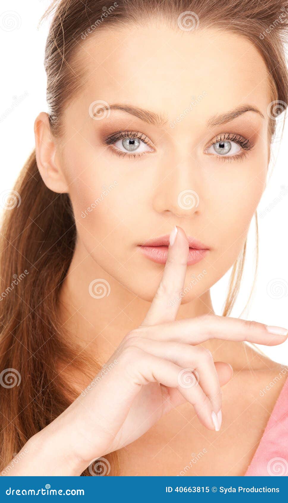 Finger on lips stock image. Image of closeup, lips, alone - 40663815