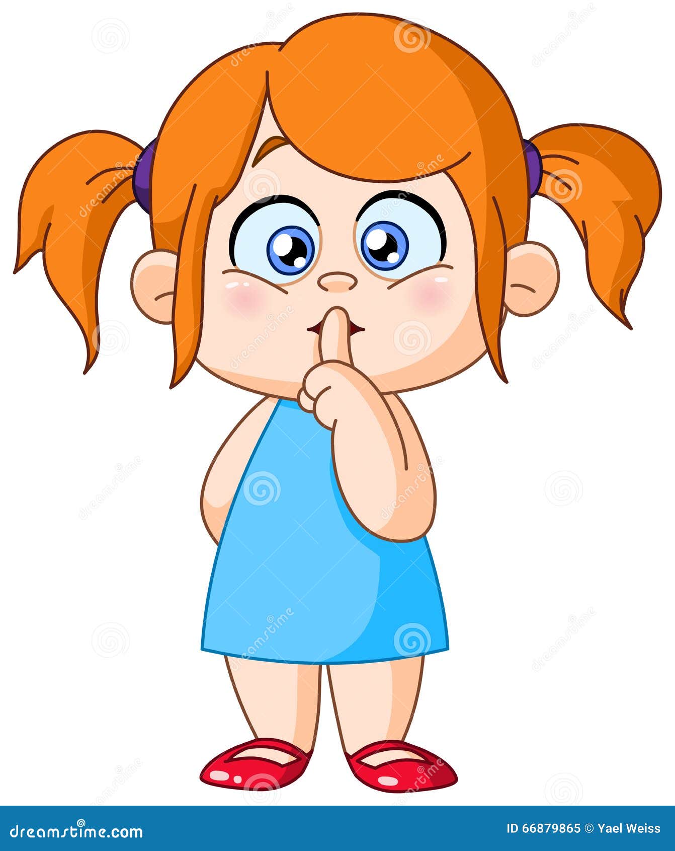Finger on lips girl stock vector. Image of girl, baby - 66879865