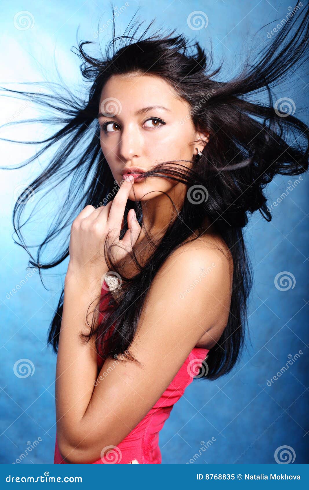 Finger On The Lips Of A Model Royalty-Free Stock Photo | CartoonDealer ...