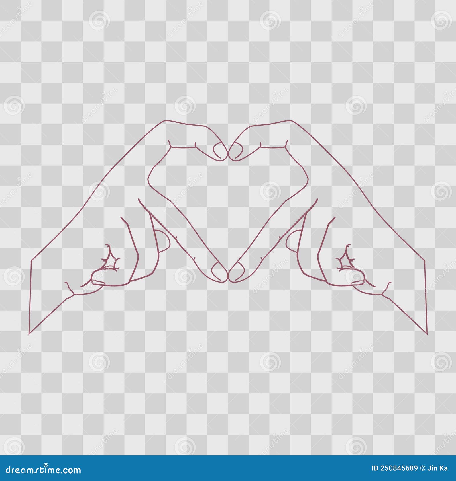 Saranghae Finger Sign, Korean Pop Culture K-Pop Lover. Cartoon Vector ...