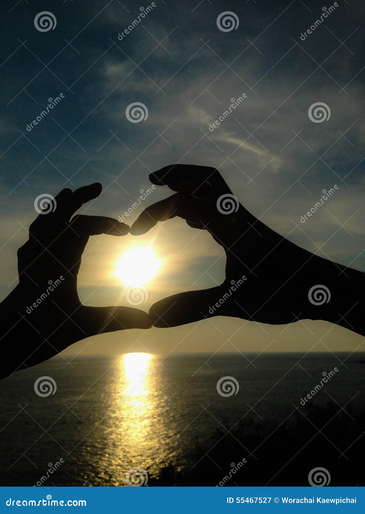 Finger for love. stock image. Image of sunset, silhouette - 55467527