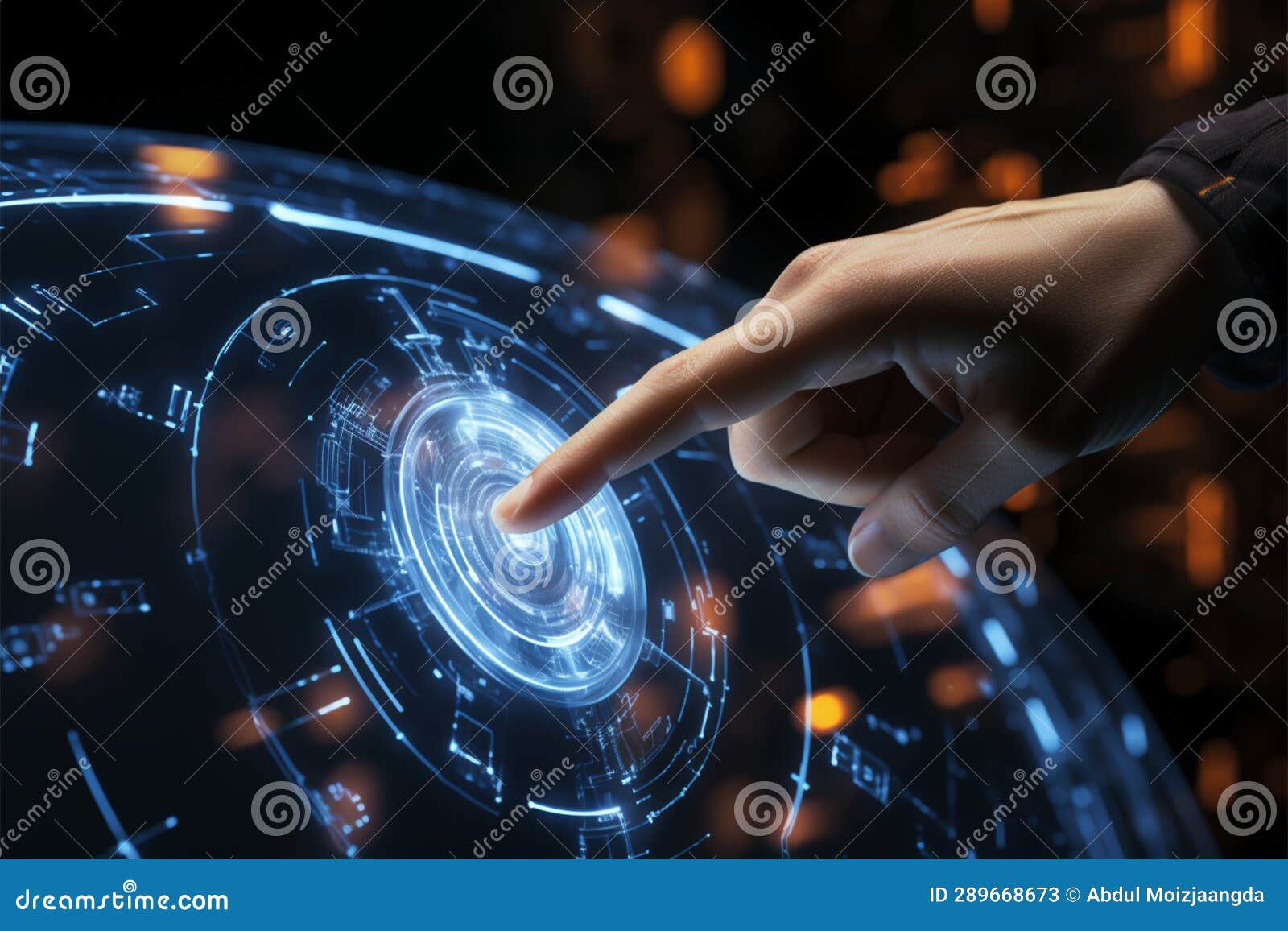 A Finger Makes Contact with a High Tech Interface, Bridging Interaction ...