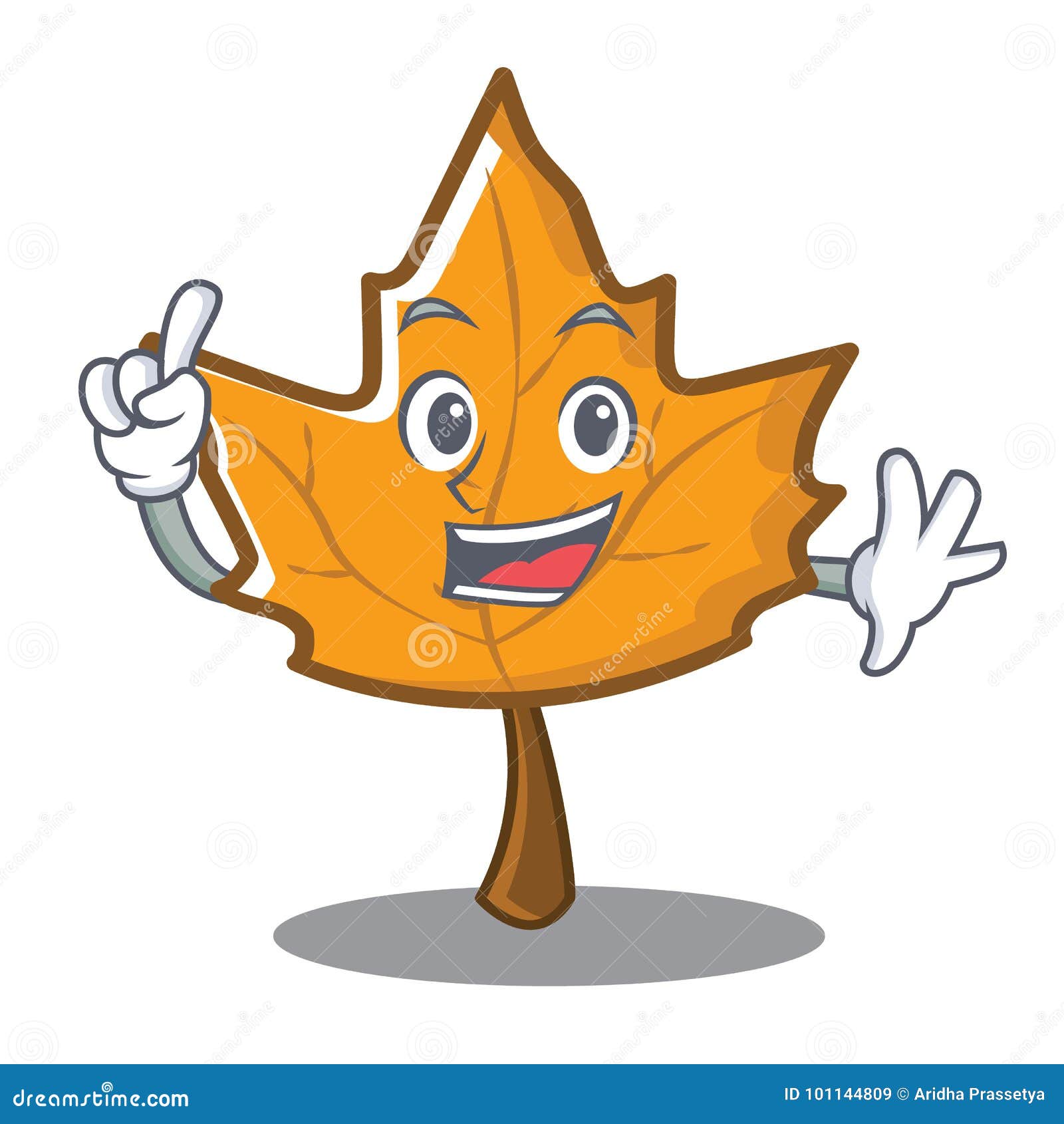 Finger Maple Character Cartoon Style Stock Vector - Illustration of ...