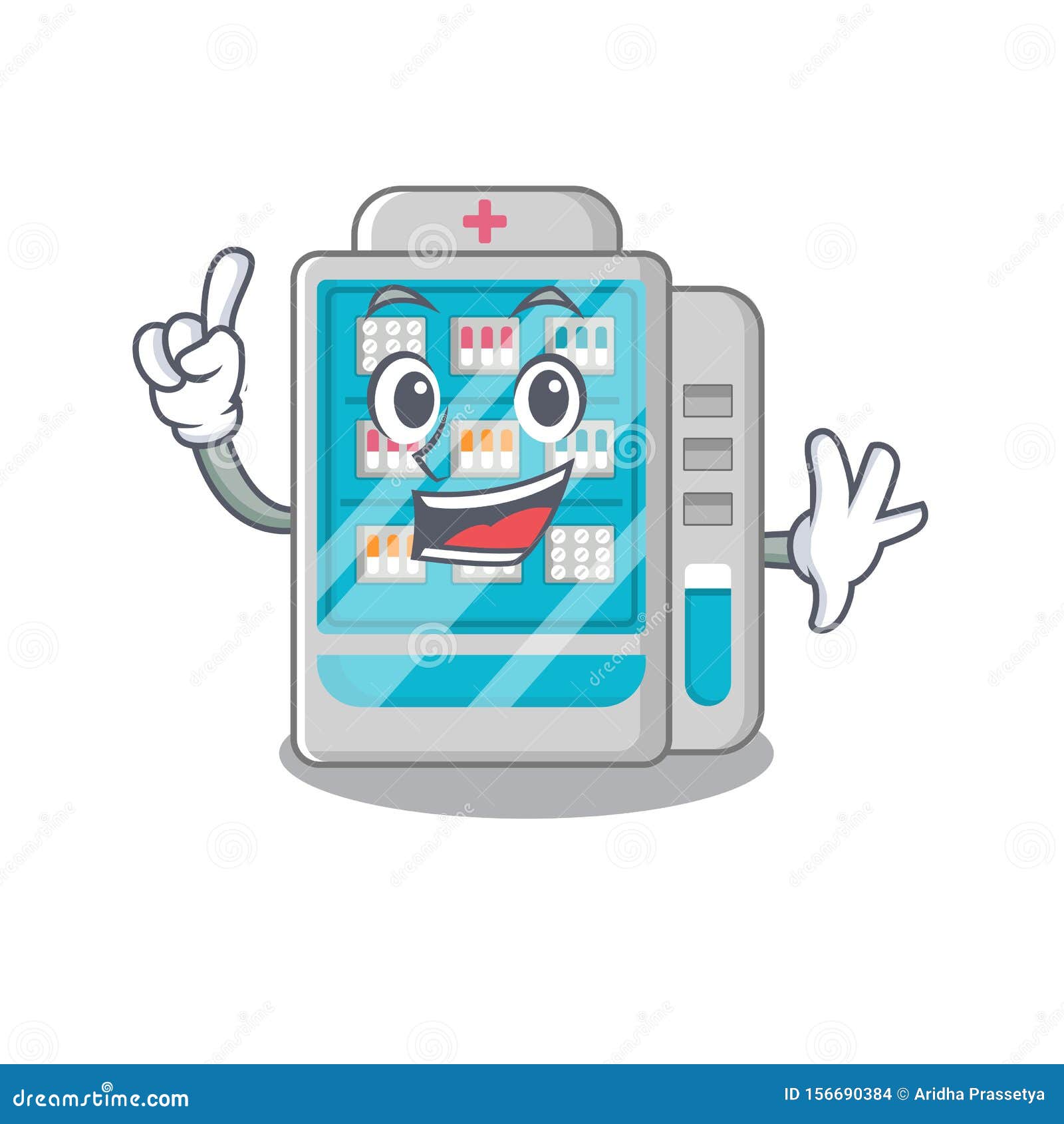 Finger Medicines Vending Machine on a Mascot Stock Vector ...