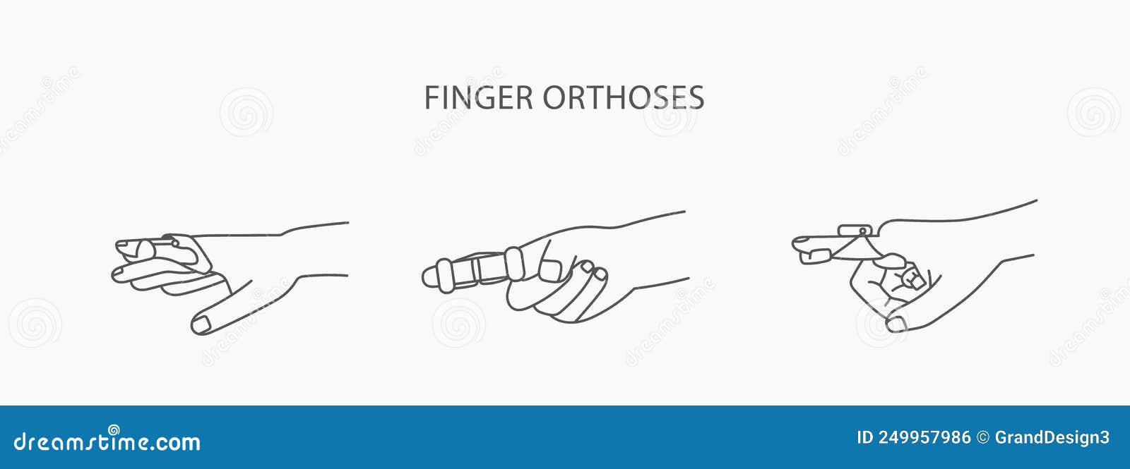 Finger Orthoses, Vector Linear Icon Stock Vector - Illustration of ...