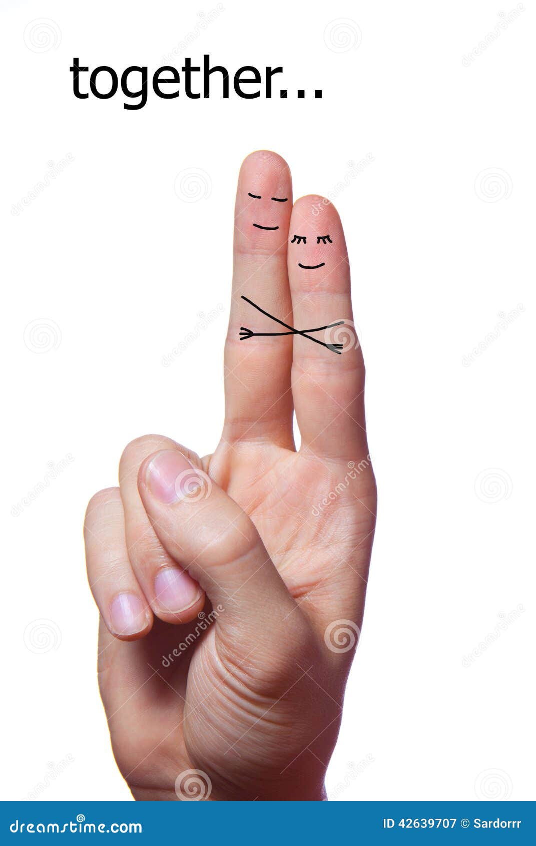 Finger people hugging stock image. Image of cute, family - 42639707