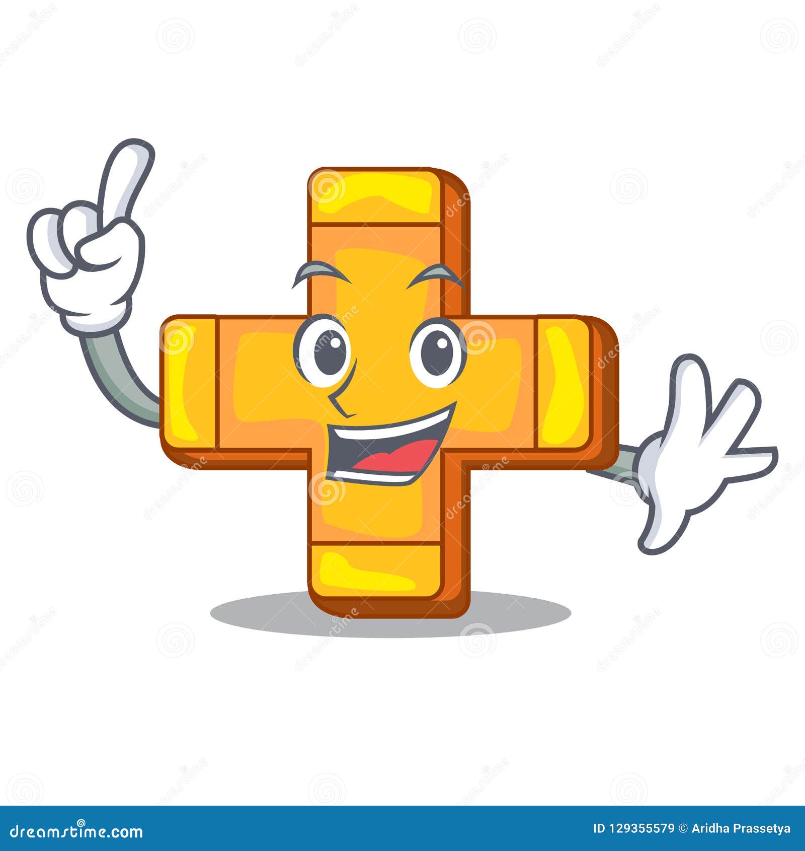 Finger Plus Sign Isolated on the Mascot Stock Vector - Illustration of ...