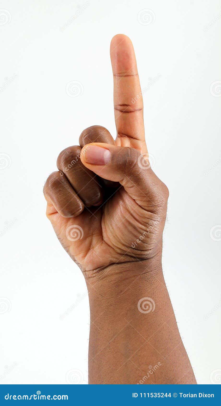 Finger Pointed Up stock photo. Image of hand, skin, america - 111535244