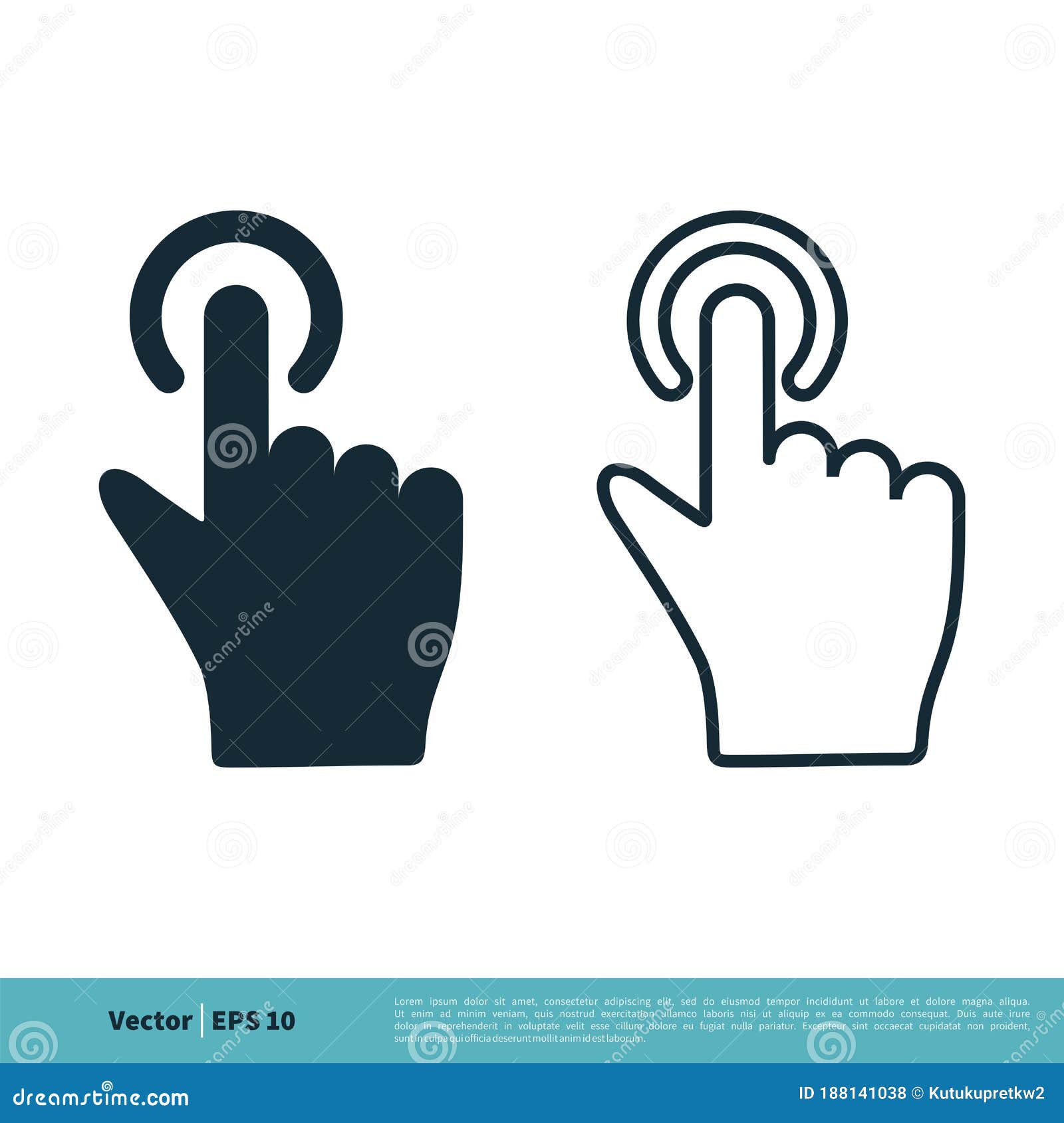 Finger Pointer Icon Vector Logo Template Illustration Design. Vector ...