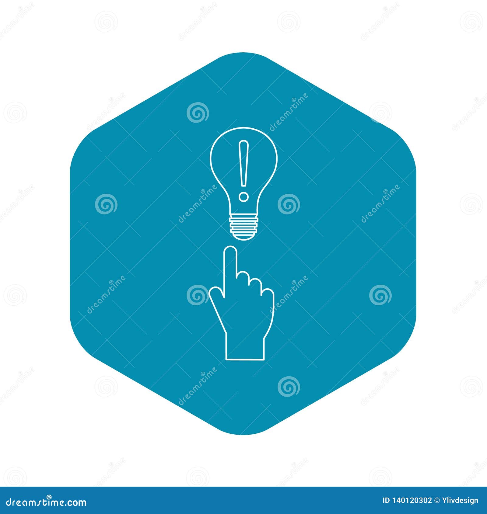A Finger Pointer and Light Bulb Icon Icon Stock Vector - Illustration ...