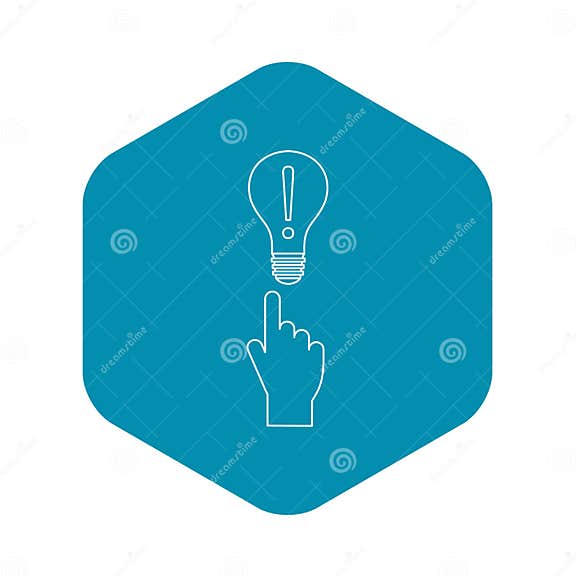 A Finger Pointer and Light Bulb Icon Icon Stock Vector - Illustration ...