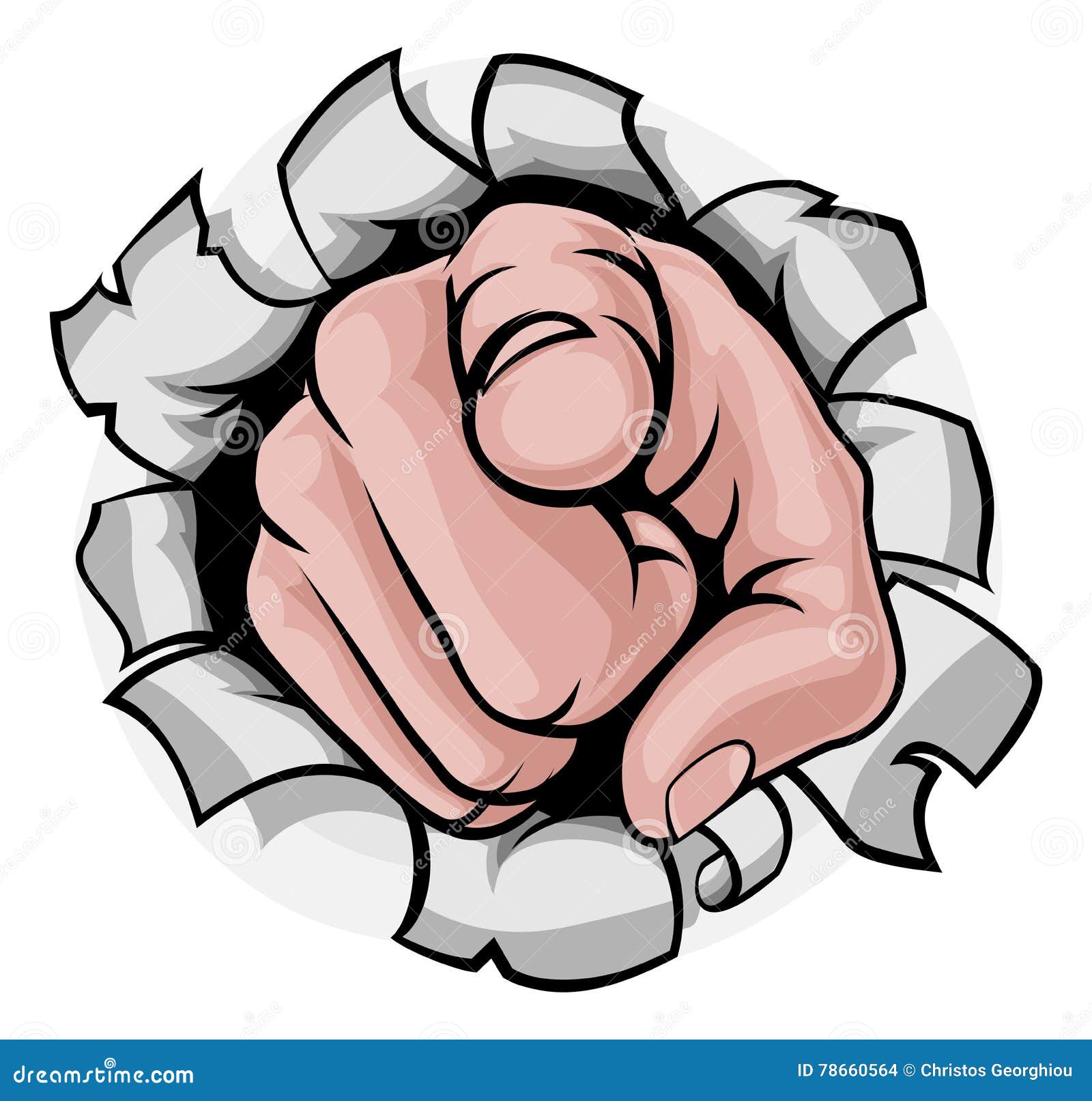Cartoon Hand Pointing Vector Illustration | CartoonDealer.com #9355252