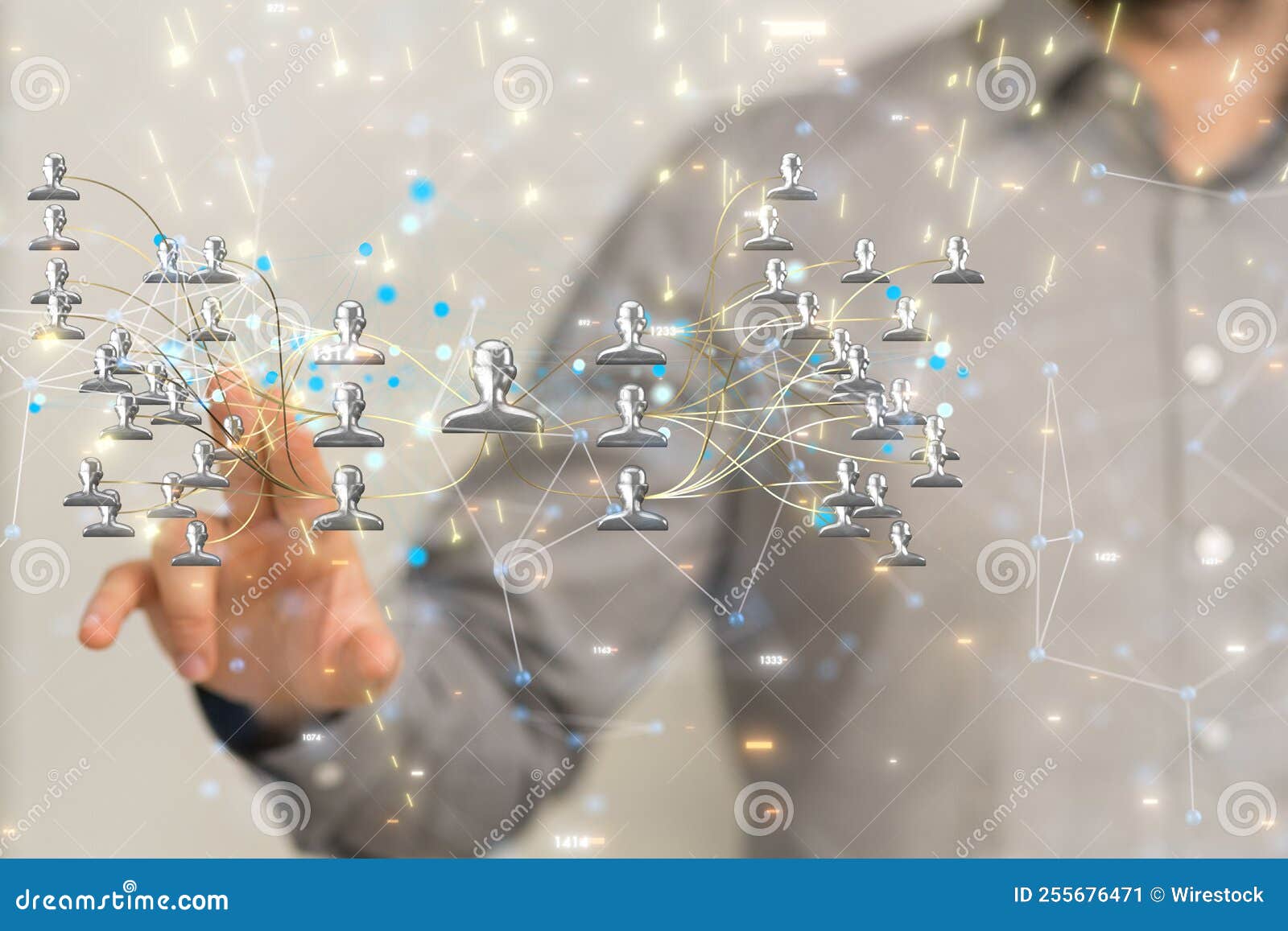 Finger Pointing on 3d Floating Connected People Icons - a Concept of ... Finger Pointing on 3d Floating Connected People Icons - a Concept of ...