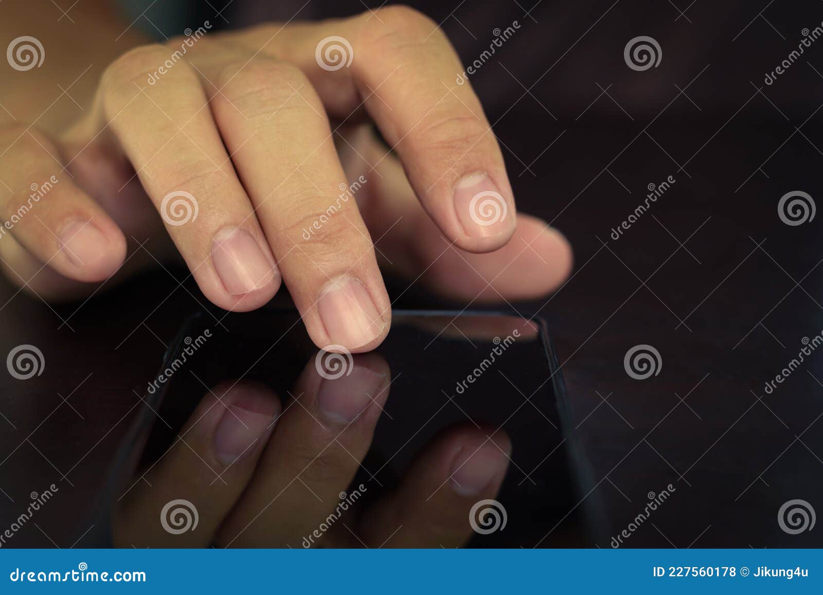 Finger Pointing on a Device Mobile Phone Stock Photo - Image of manager ...