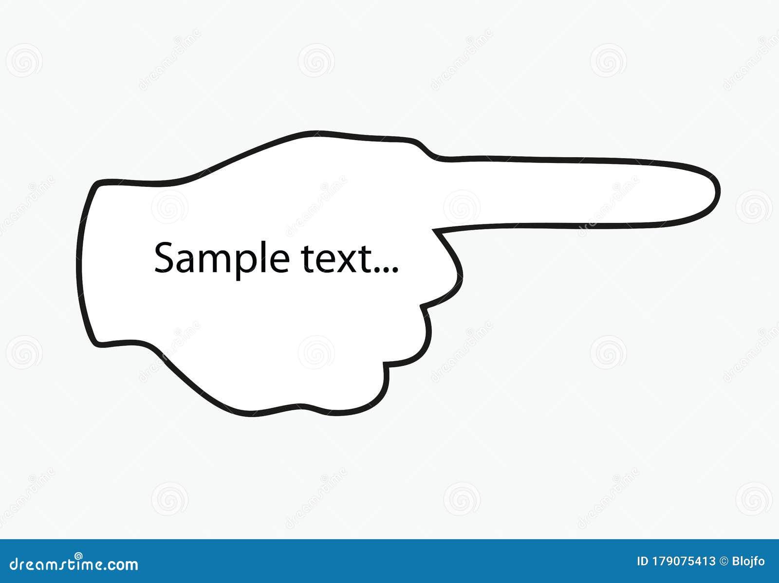 Finger pointing direction stock vector. Illustration of indication ...