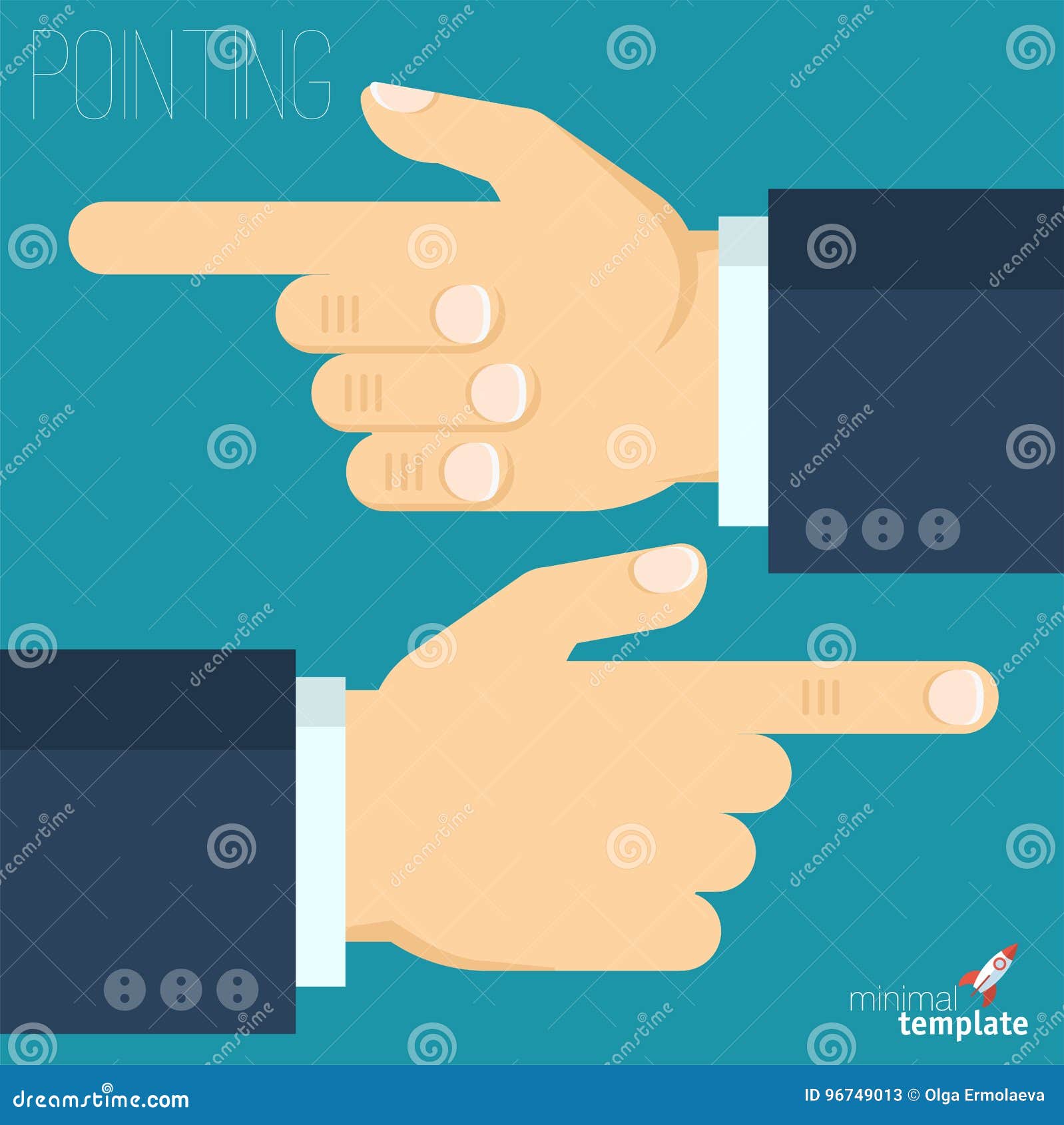 Finger pointing direction stock vector. Illustration of click - 96749013