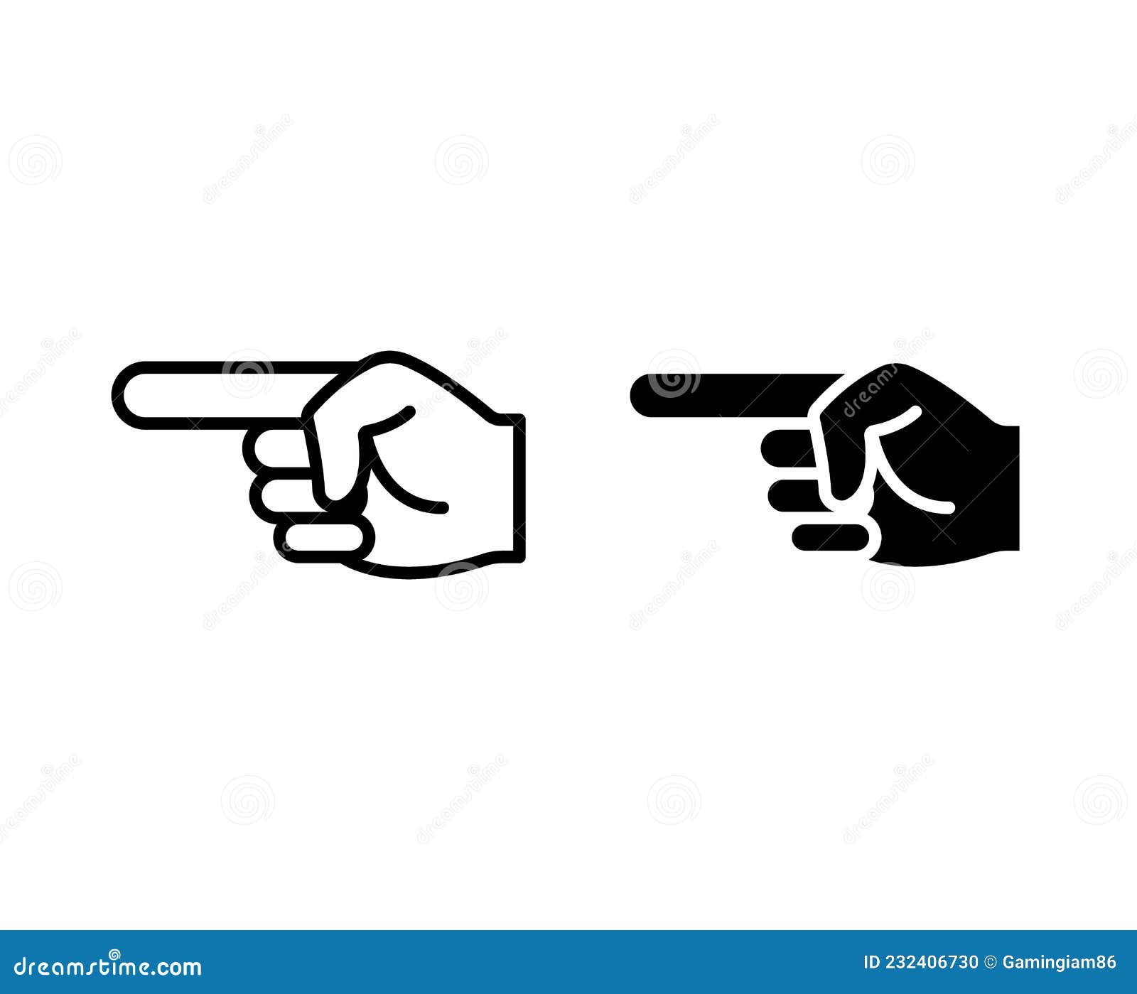 Finger-pointing Icon for Apps and Websites Stock Vector - Illustration ...