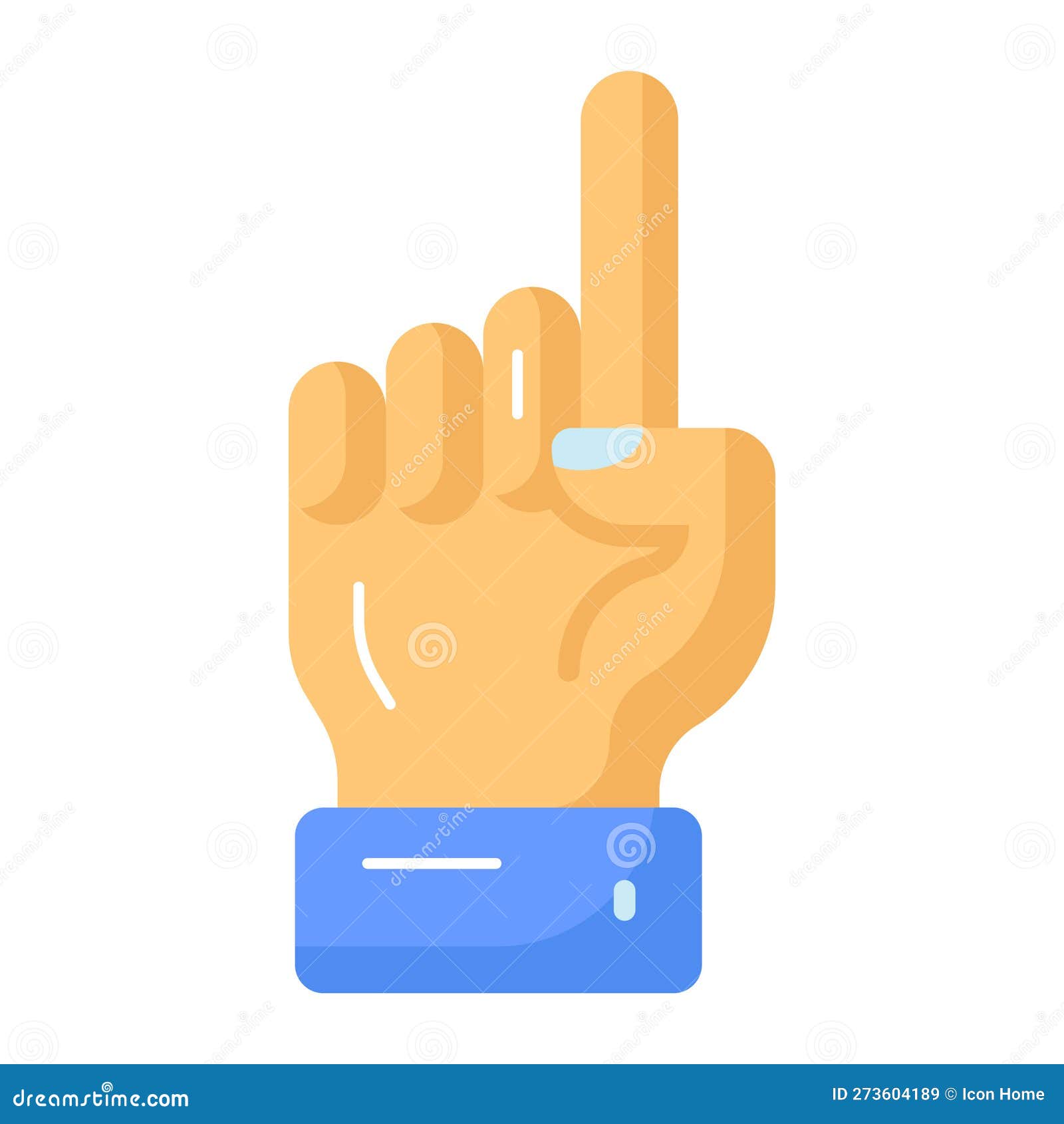 Finger Pointing Hand Gesture, Concept Vector Design of Allah is One ...