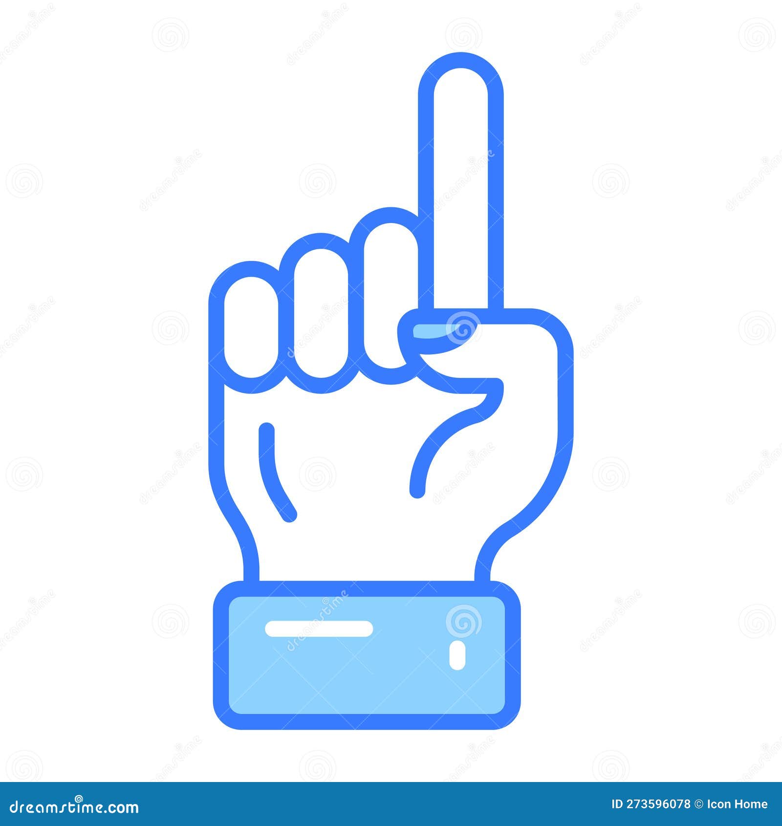 Finger Pointing Hand Gesture, Concept Vector Design of Allah is One ...