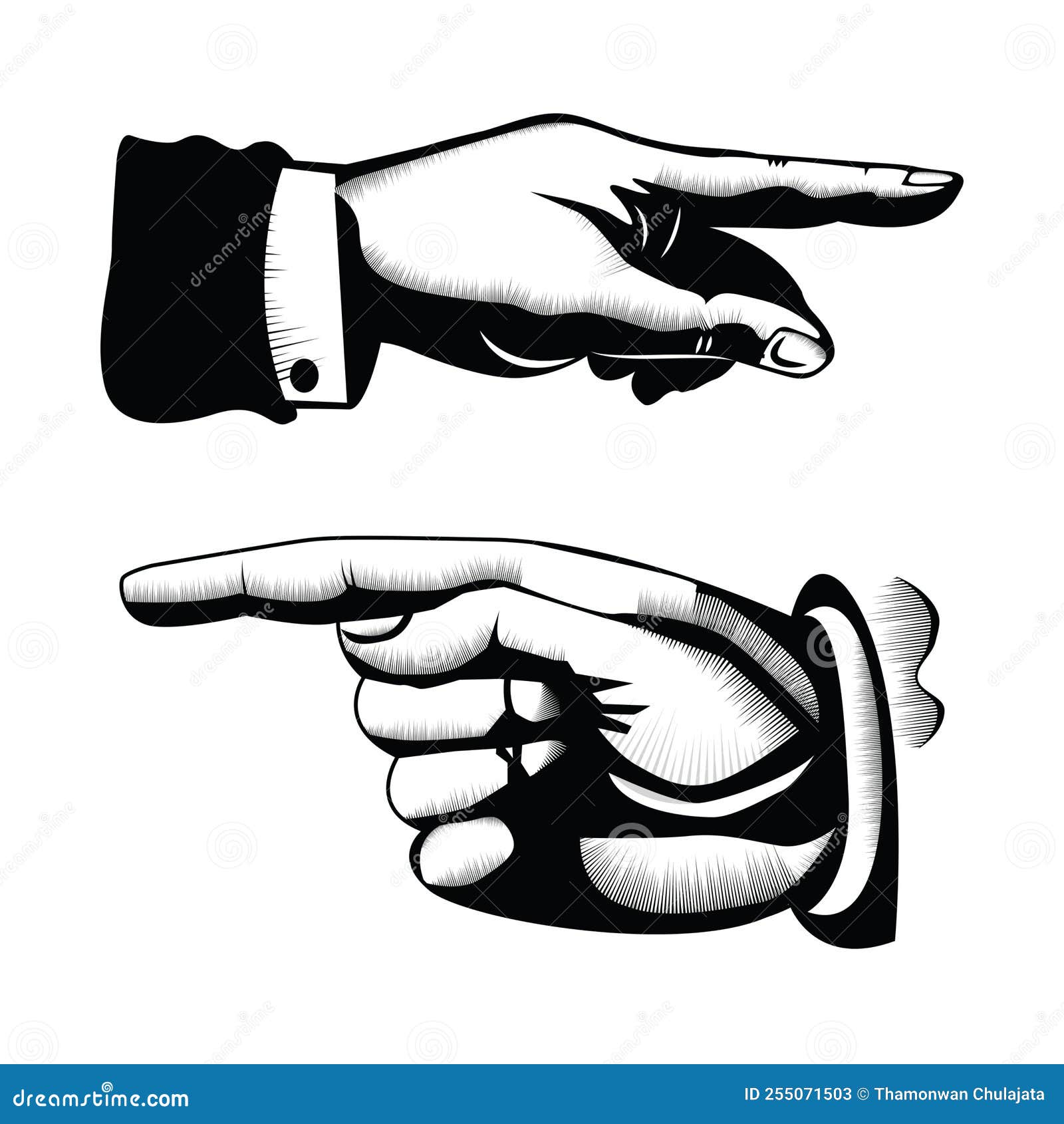 Finger Pointing Hand Symbol Stock Vector - Illustration of ...