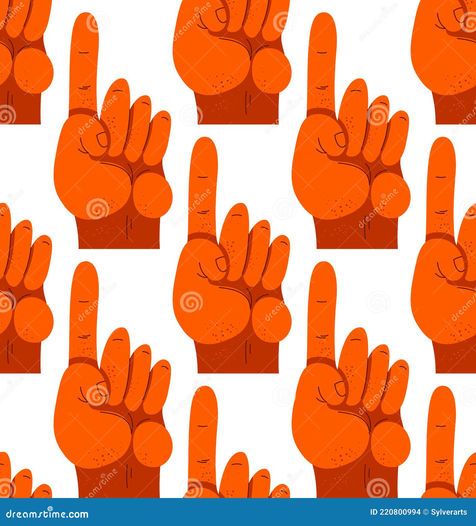 Finger Pointing Hands Vector Seamless Wallpaper, Endless Pattern ...