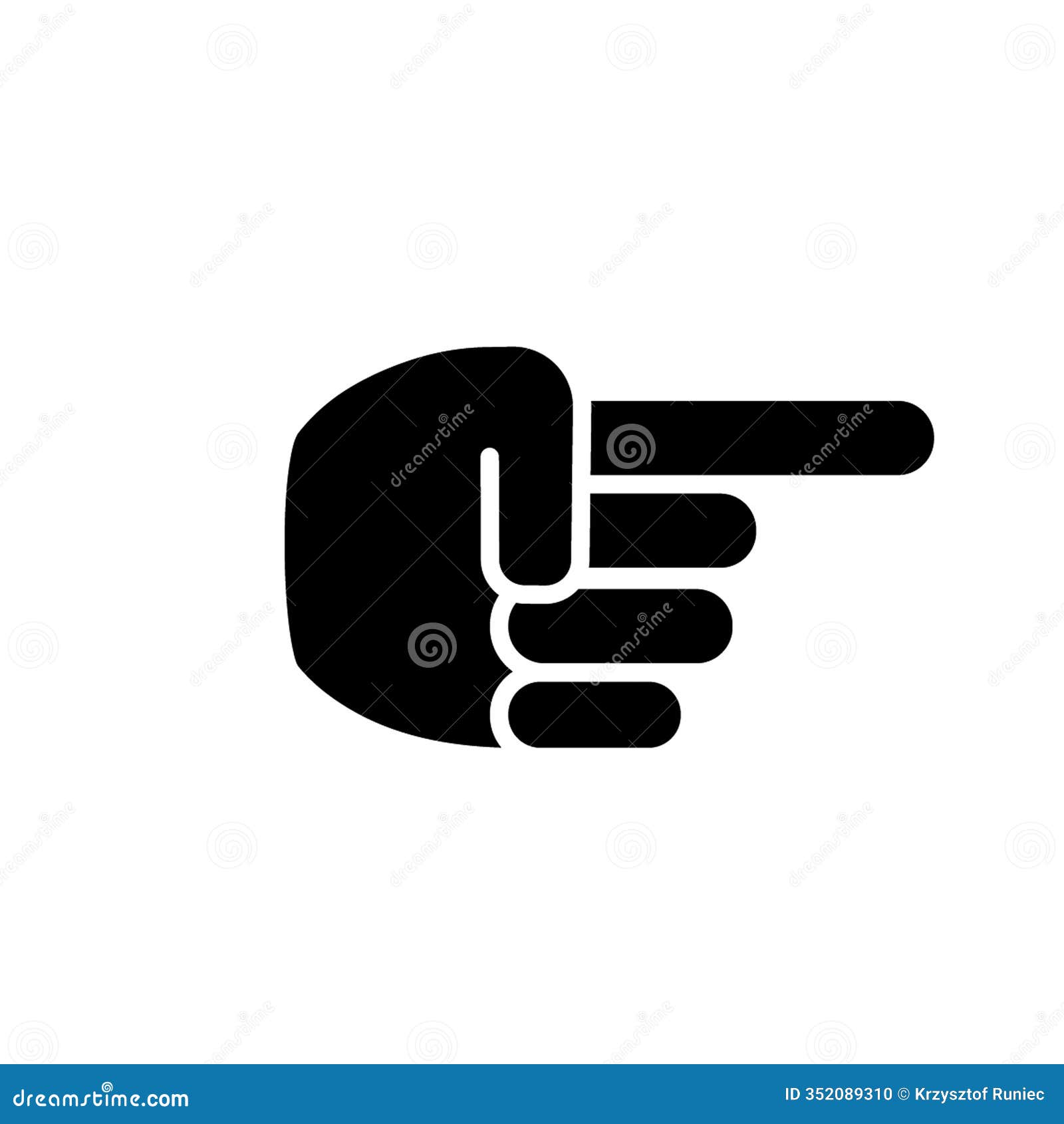 Finger Pointing Icon Vector Stock Illustration - Illustration of finger ...