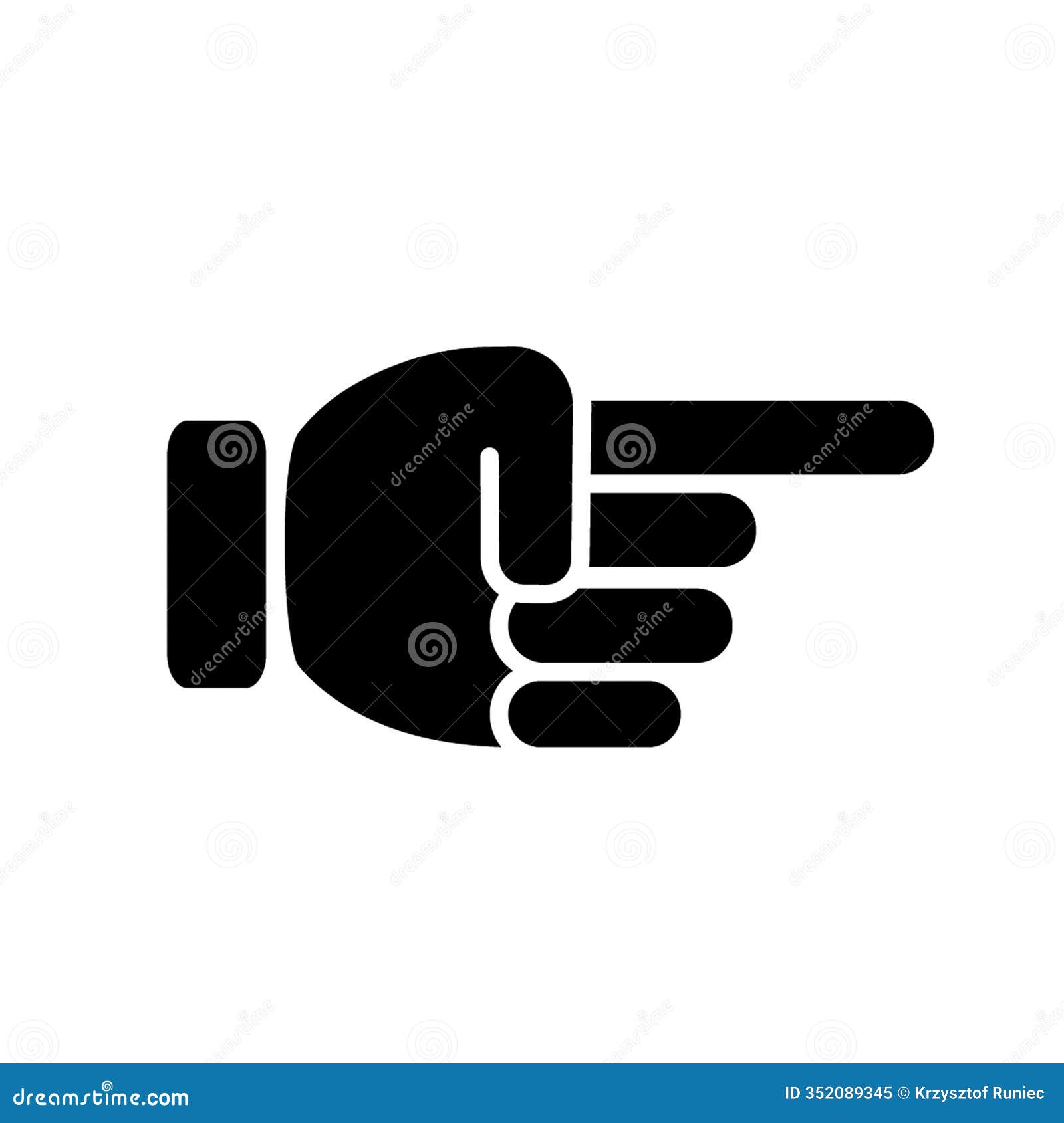 Finger Pointing Icon Vector Stock Illustration - Illustration of ...