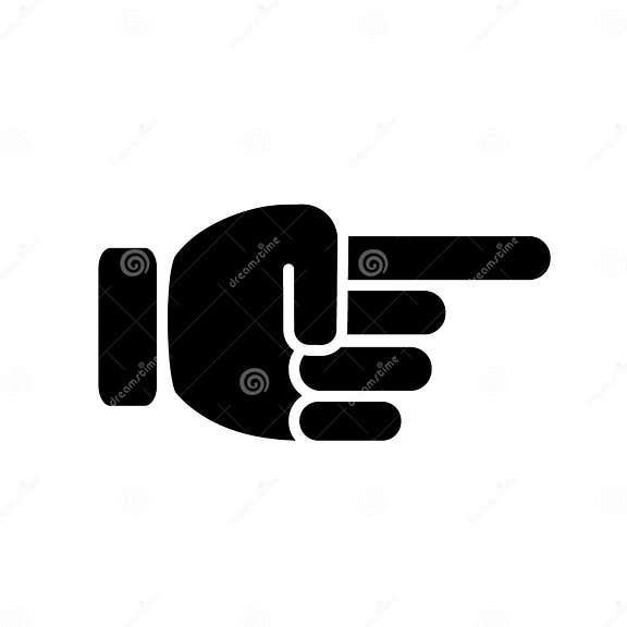 Finger Pointing Icon Vector Stock Illustration - Illustration of ...