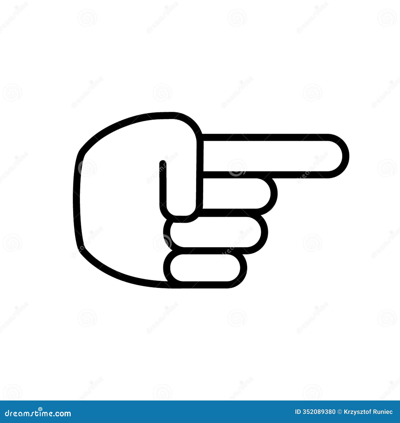 Finger Pointing Icon Vector Stock Illustration - Illustration of hand ...