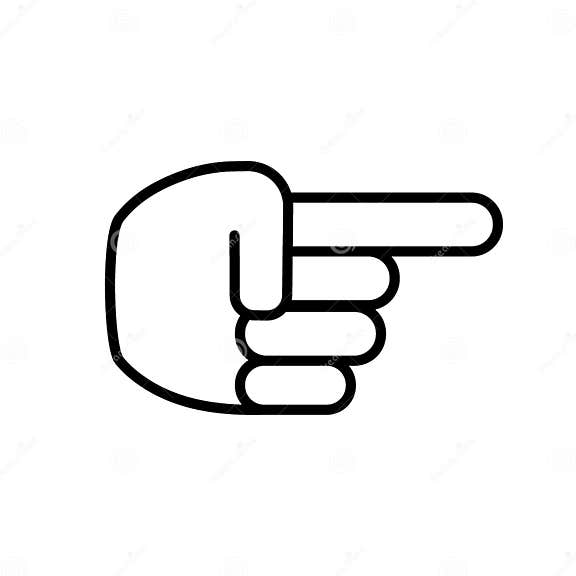 Finger Pointing Icon Vector Stock Illustration - Illustration of hand ...
