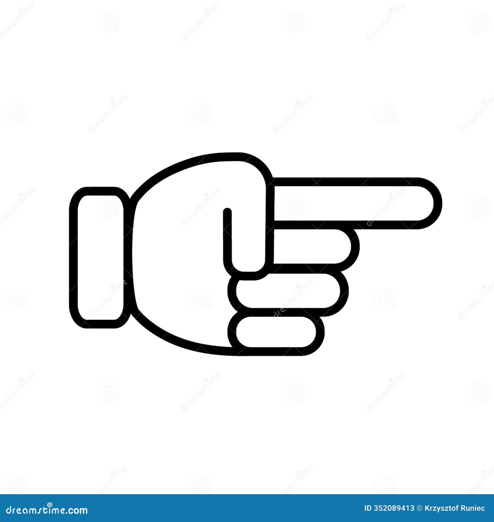 Finger Pointing Icon Vector Stock Illustration - Illustration of human ...