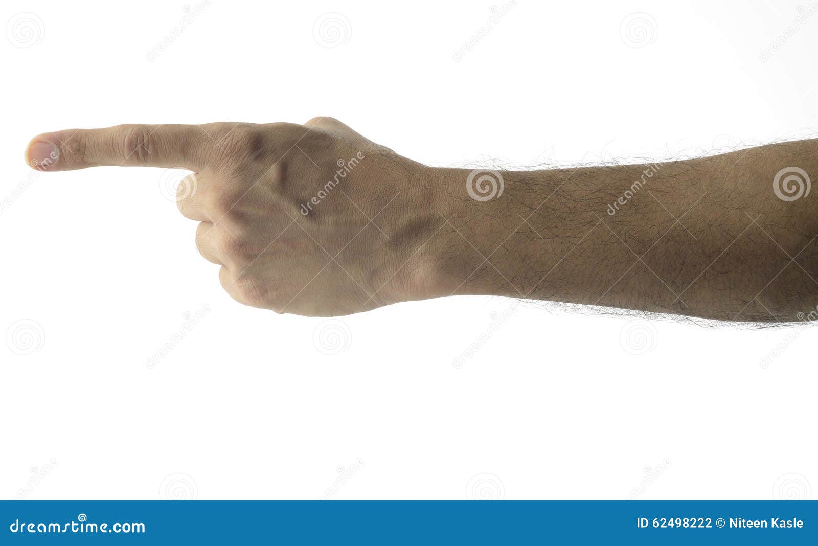 Finger Pointing - Male Hand Stock Photo - Image of touching, objects ...