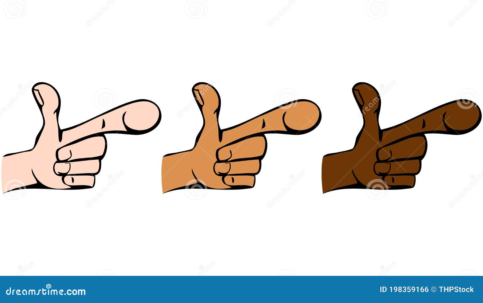 Finger Pointing Sideways Vector | CartoonDealer.com #198359166