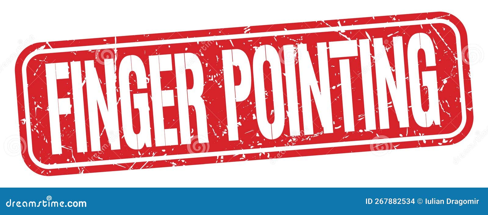 FINGER POINTING Text Written on Red Stamp Sign Stock Illustration ...