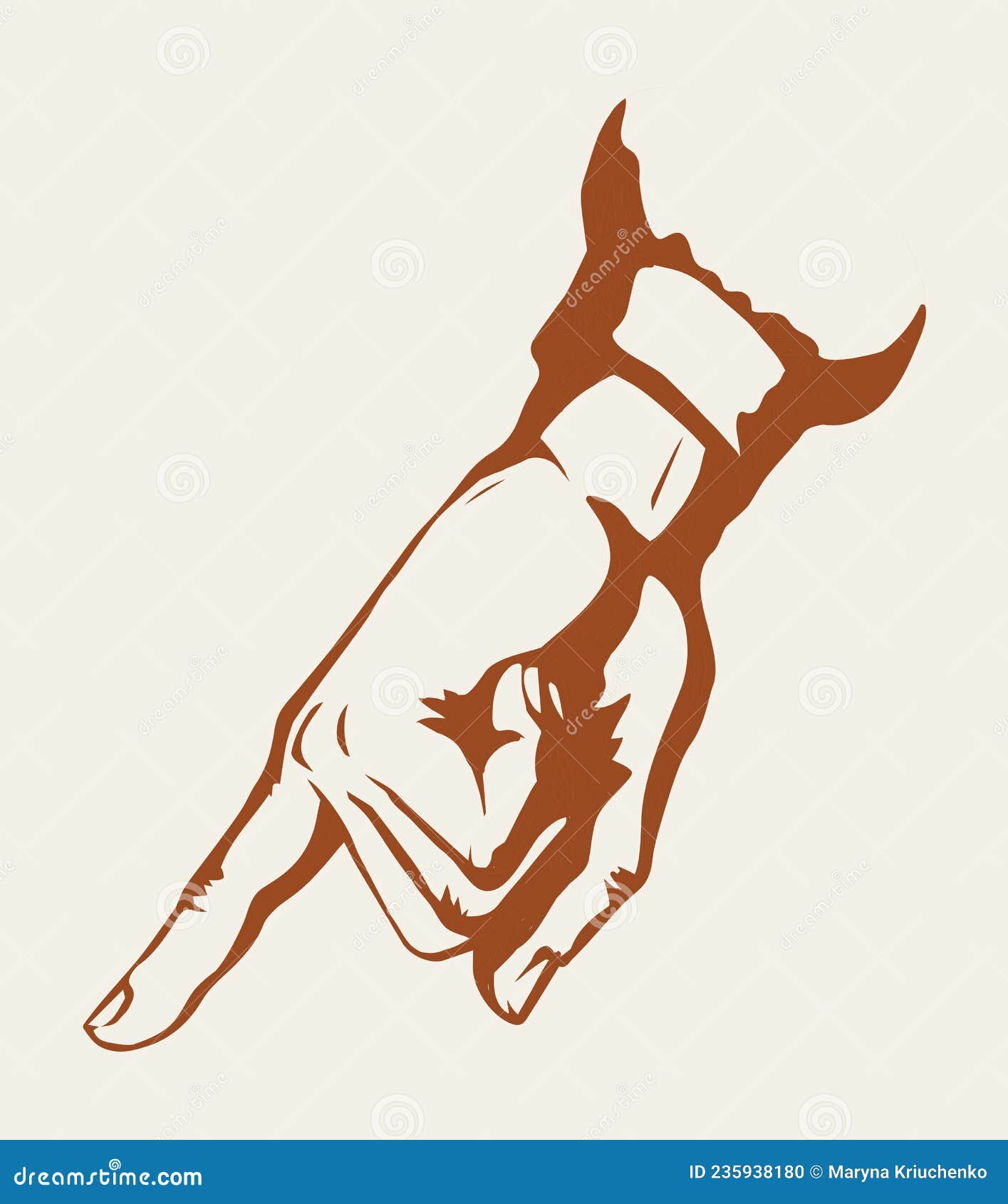 Finger Pointing To an Object. Vector Drawing Stock Vector ...