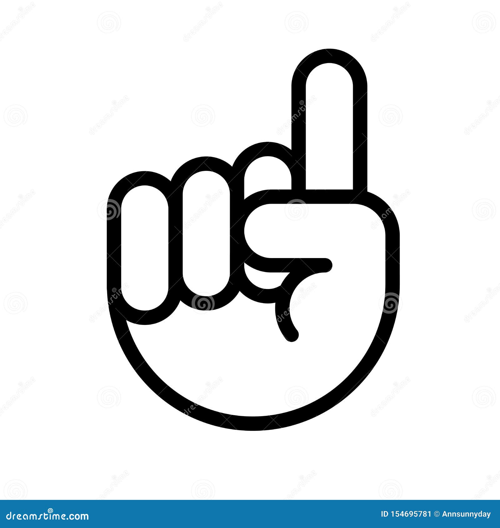 Finger Pointing Up, Icon - Idea Sign and Reminder Concept Stock Vector ...