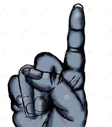 Finger Pointing Upwards stock illustration. Illustration of graphic ...