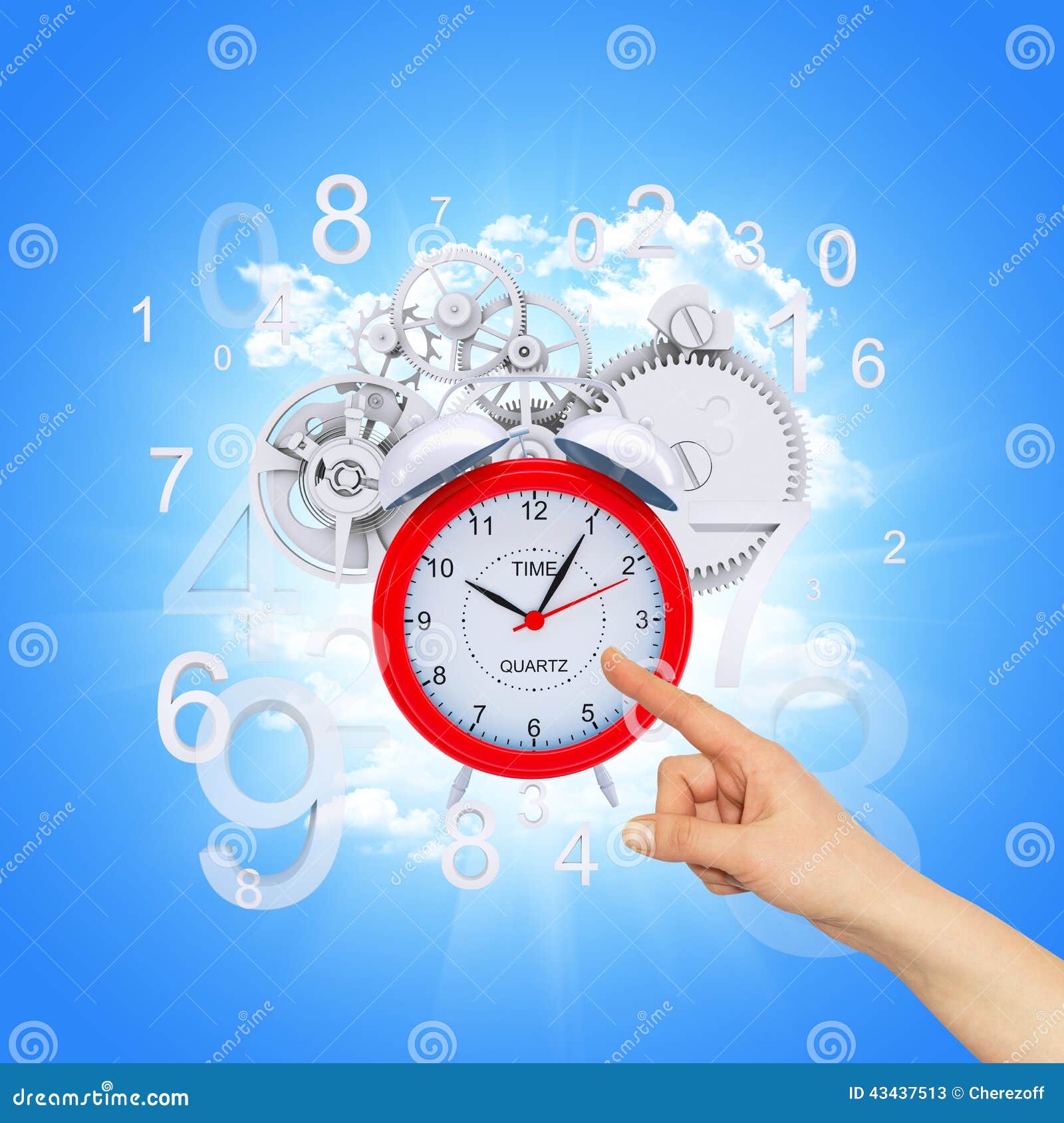 Man Points To The Clock Stock Image | CartoonDealer.com #22947637