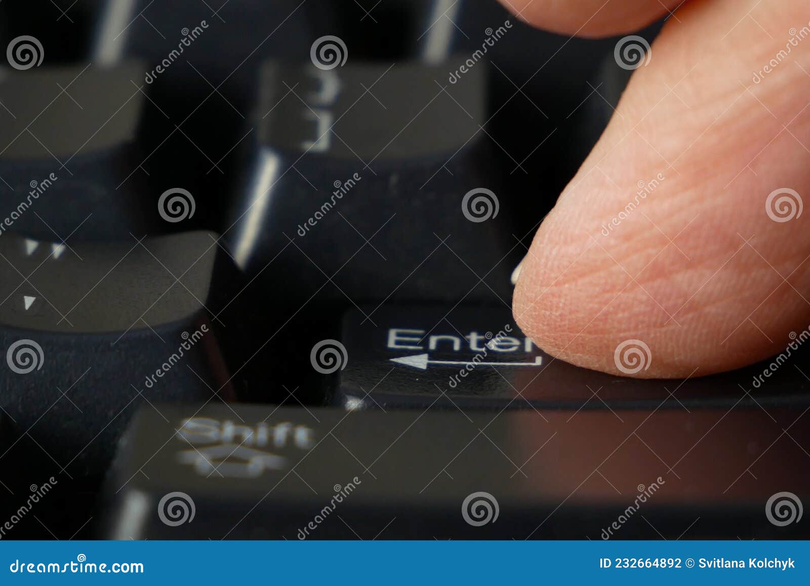 Finger Press Button Enter in Black English Keyboard, Black Qwerty ...
