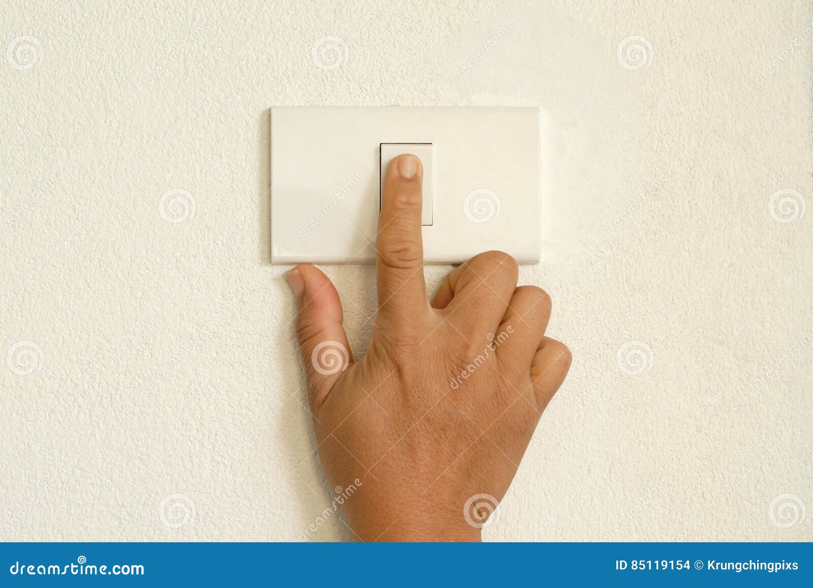 Finger press switch stock photo. Image of electricity - 85119154
