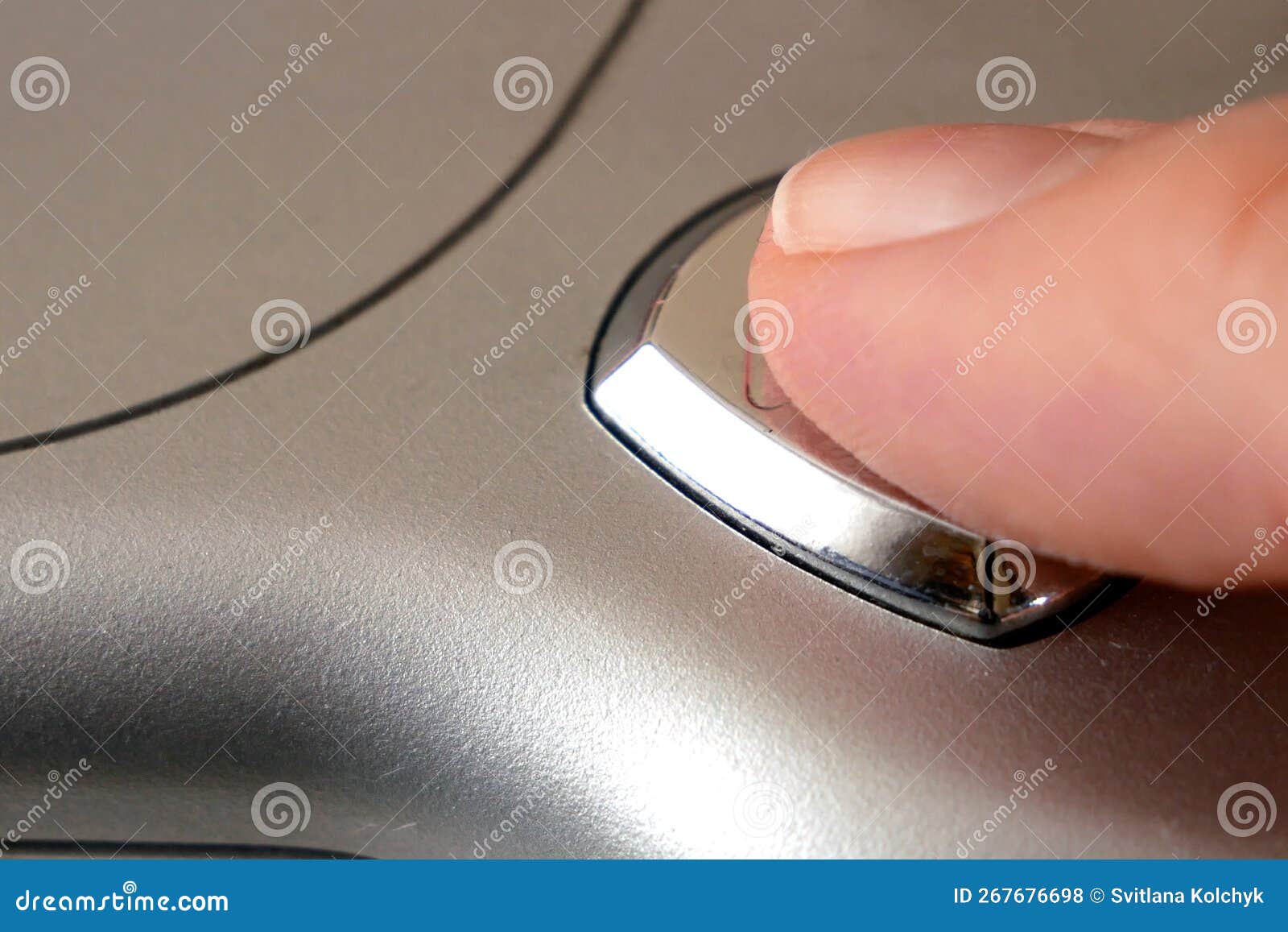 Finger Presses the Button of Vintage CD Player Stock Photo - Image of ...