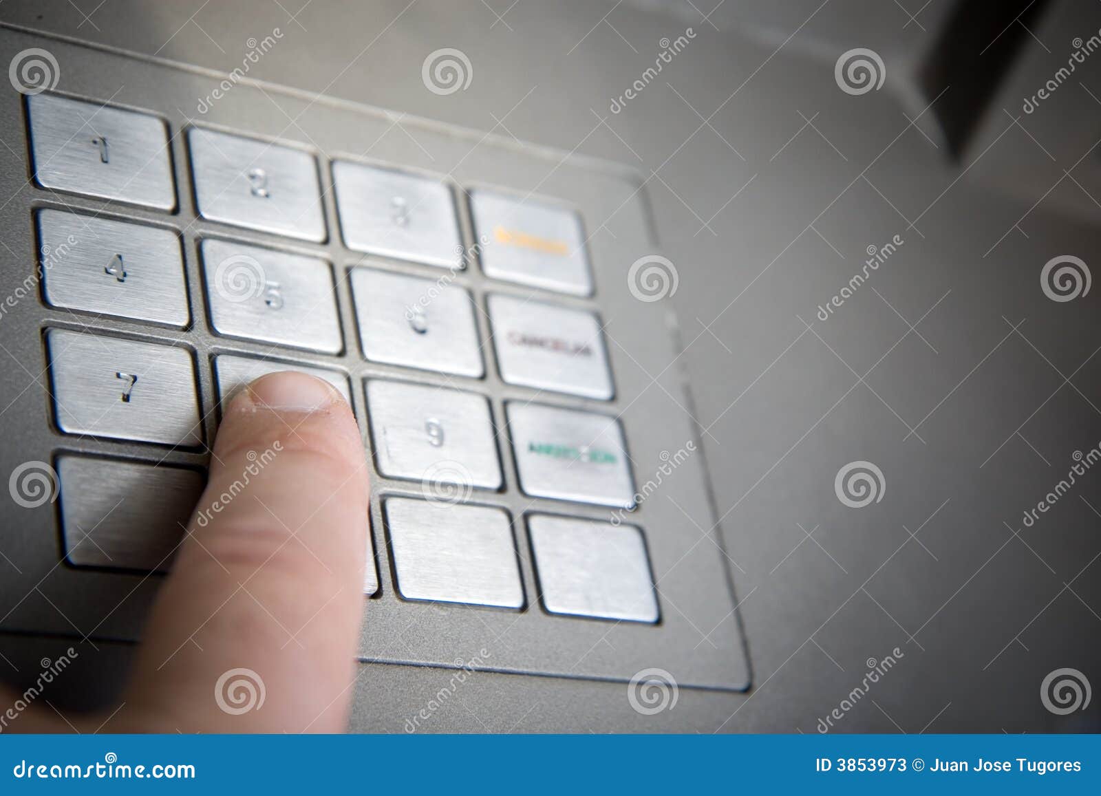 Finger Pressing Pushing A Simple Red Emergency Stop Push Button ...