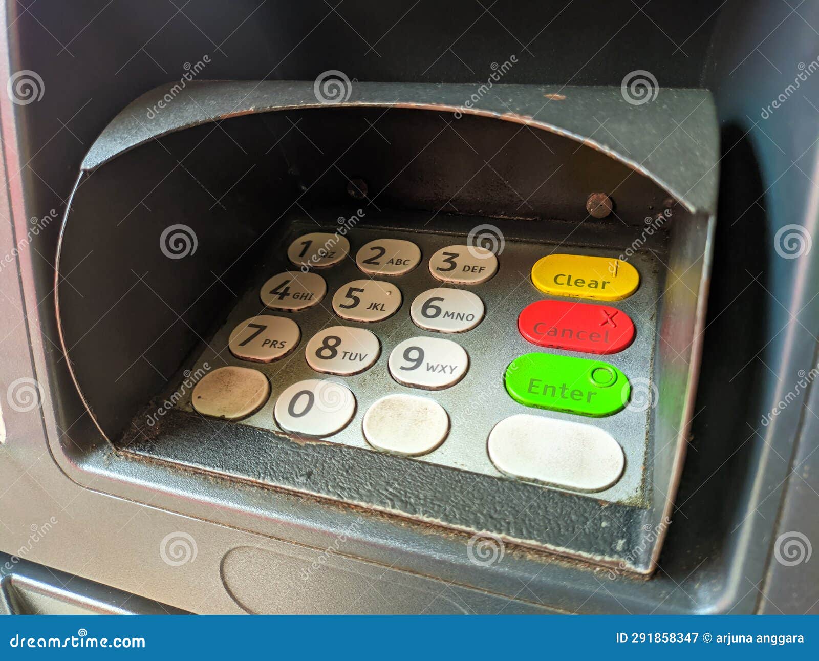 Finger Pressing the Button on the ATM Machine Keypad Stock Image ...