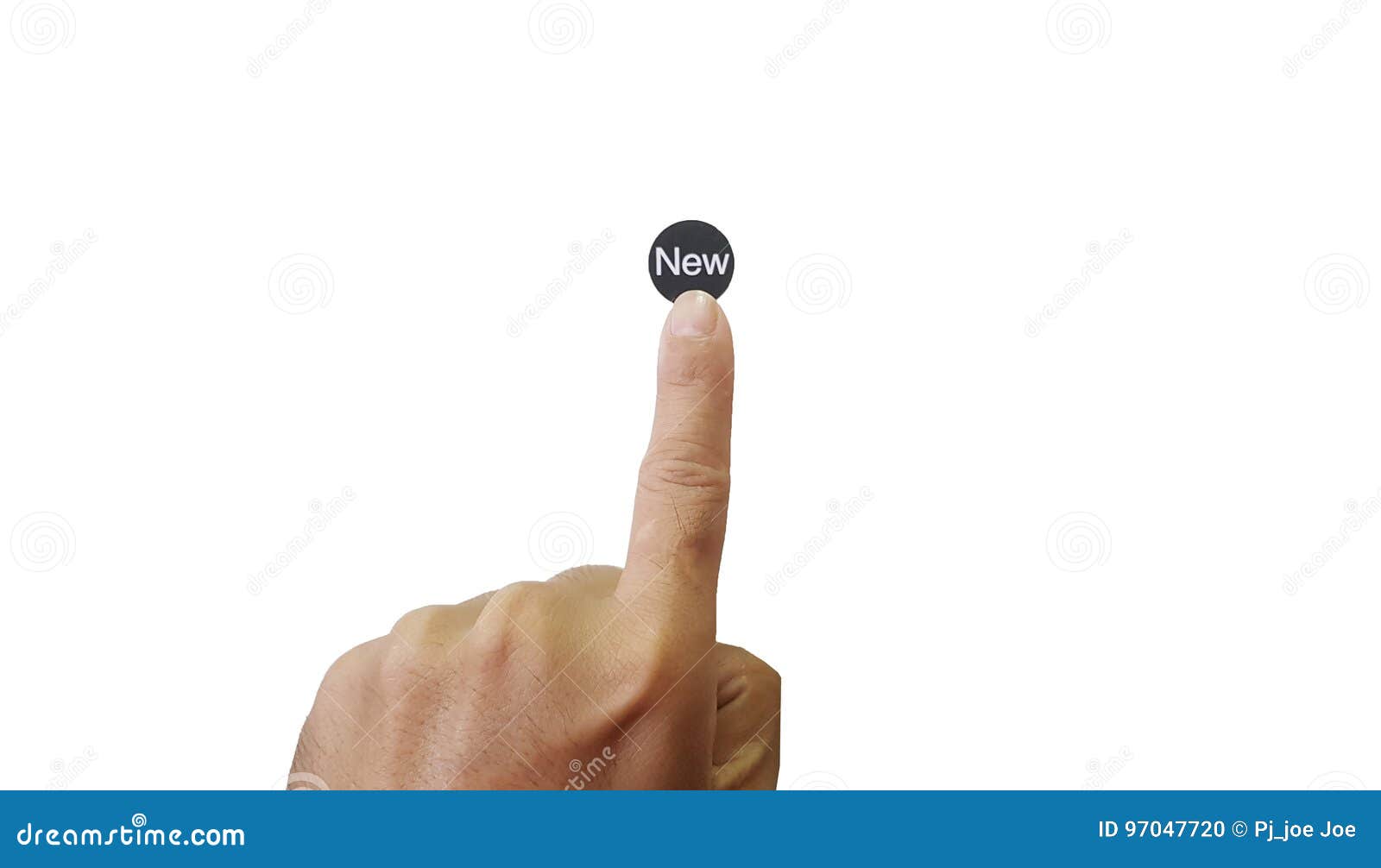The Finger is Pressing Down on the Stock Photo - Image of renew ...