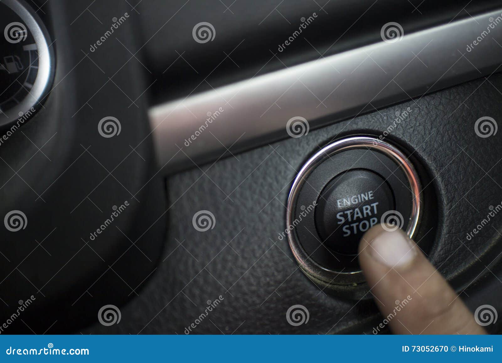 The Finger Pressing the Engine Start Stop Button of a Car Stock Photo ...